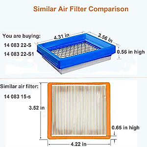 HEYZLASS 2 Pack XT650 Air Filter with Metal Protection, Compatible with Kohler XT675 Engine 14-083-22-S 14-083-22-S1 Lawnboy Toro Lawn Mower Air Filter