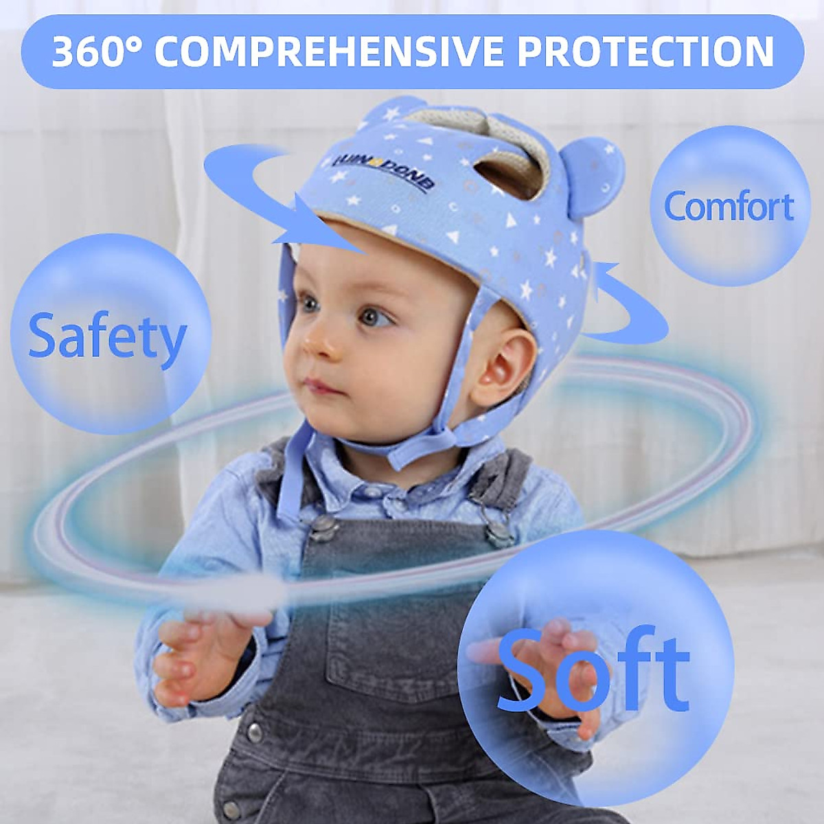 Xifamniy Baby Soft Safety Helmet Foam Head Protector Helmet for Toddler Infant Walking Suit 6-24m (Triangle)
