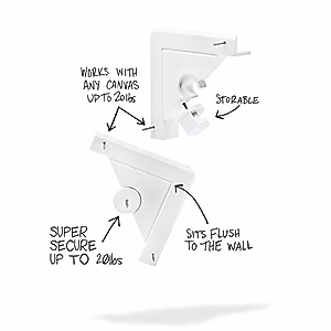 Under the Roof Decorating 5-100200 15 lb Place&Push Canvas Hangers , White