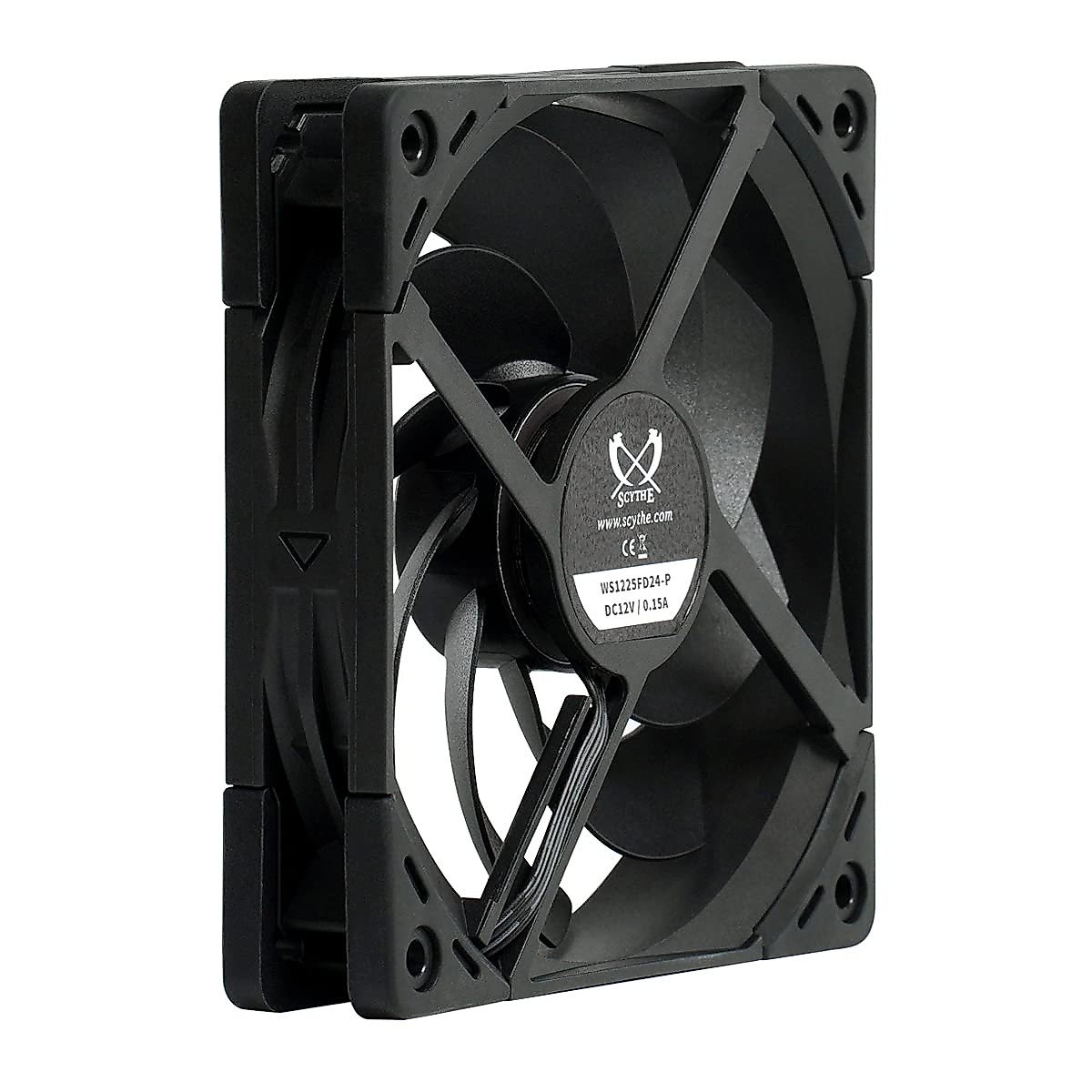 Scythe Wonder Snail 120 PWN - 2400 RPM, 120mm x 25mm Static Pressure Optimized High-Performance Computer Case Fan, Fluid Dynamic Bearing, 4-Pin Connector, Single Pack, Black