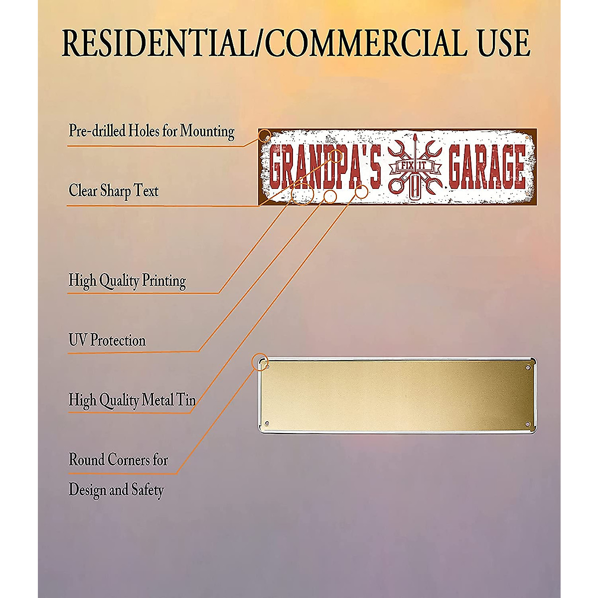 TOCMANE Metal Sign Home Lemon Street Sign Outdoor Antique Large Home Decoration Vertical Home Sign Wall Decoration 16x6inch