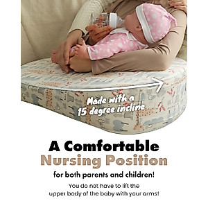 BABESTELLAR Natural Inclined Nursing Pillow | Hypoallergenic Pillow - Nursing Pillows for Breastfeeding | Pillow Lounger | Adjustable Nursing Pillow w/Waist Strap