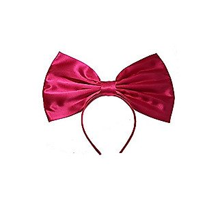 EmilyRose Couture Giant Extra Large Hair Bow Collection (Headband, Hot Pink Barbie in Satin)