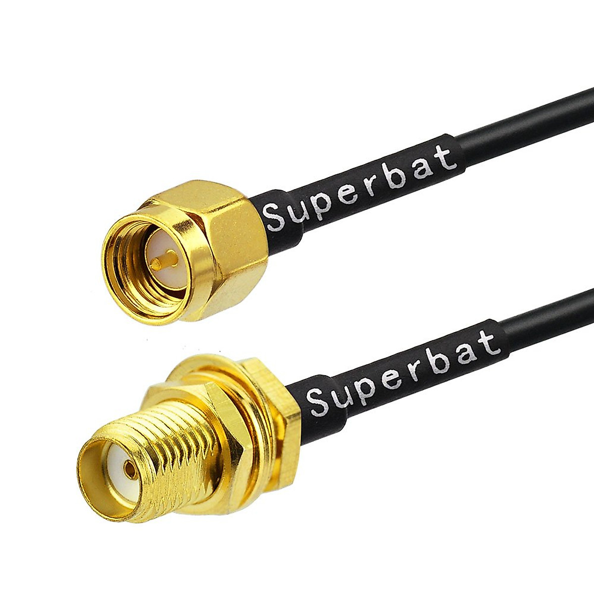 Superbat RF coaxial SMA Male to SMA Female Bulkhead RG174 15ft Cable + 3pcs RF Coax SMA Adapter Kit for SDR Equipment Antenna Ham Radio,3G 4G LTE Antenna,ADS-B,GPS and etc