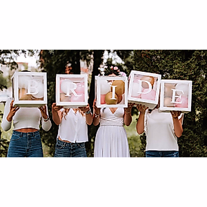 Transparent Balloon Boxes With 27 Letters - Baby Shower Decorations For Baby Boy Or Girl - 1st Birthday, Bridal Shower, Gender Reveal Party Decoration Balloon Box - Reusable Favors In Giftbox