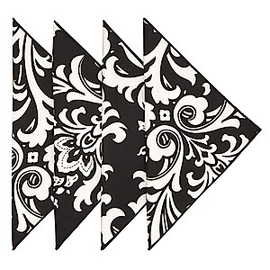 Cloth Napkins Black and White Wedding Table Décor Backyard Party Reception Black and White Table Linens, Linen Napkins All Cotton Dinner 18"x18" Set 4