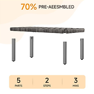 ONBRILL Outdoor Bench, Hand-Woven Rattan Garden Bench, All-Weather Patio Bench, Wicker Entryway Bench for Outdoor or Indoor, Gray