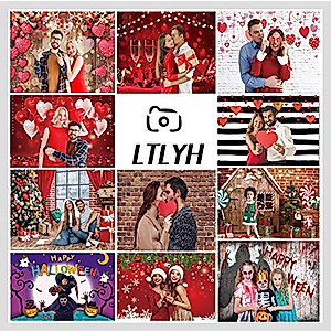 LTLYH 7x5ft Red Brick Wall Photography Backdrop Photo Background Kids Birthday Cake Smash Photoshoot Wedding Graduation Party Photographer Photo Booth Studio Props Banner 080
