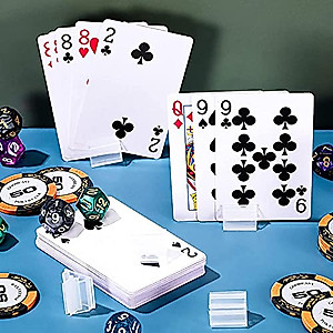 Dong Huang 50pcs Clear Game Card Stands Plastic Game Piece Holder for DIY Board Game Party Favor