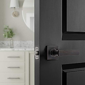Amazon Basics Contemporary Stamford Door Lever, Passage, Oil Rubbed Bronze