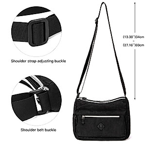 ETidy Crossbody Bag For Women Waterproof Lightweight Casual Shoulder Handbag Purse (L size Red)