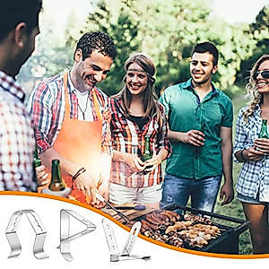 12 Pieces Meat Thermometer Probe Clip Holder Three-Hole Barbecue Probe Clip 3 Styles Grill Thermometer Clip Holder for BBQ Oven Grill Ambient Thermometer Temperature Reading