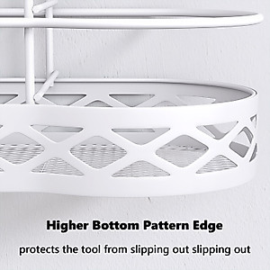 Hair Dryer Holder, White Hair Tool Organizer, Bathroom Organizer for Hair Dryer, Wall Mount Blow Dryer Holder, Curling Iron Holder Cabinet Door, Flat Irons, Curling Straighteners
