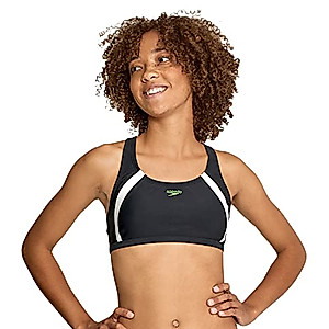 Speedo Women's Standard Swimsuit Quantum Bikini Top, Black, Large