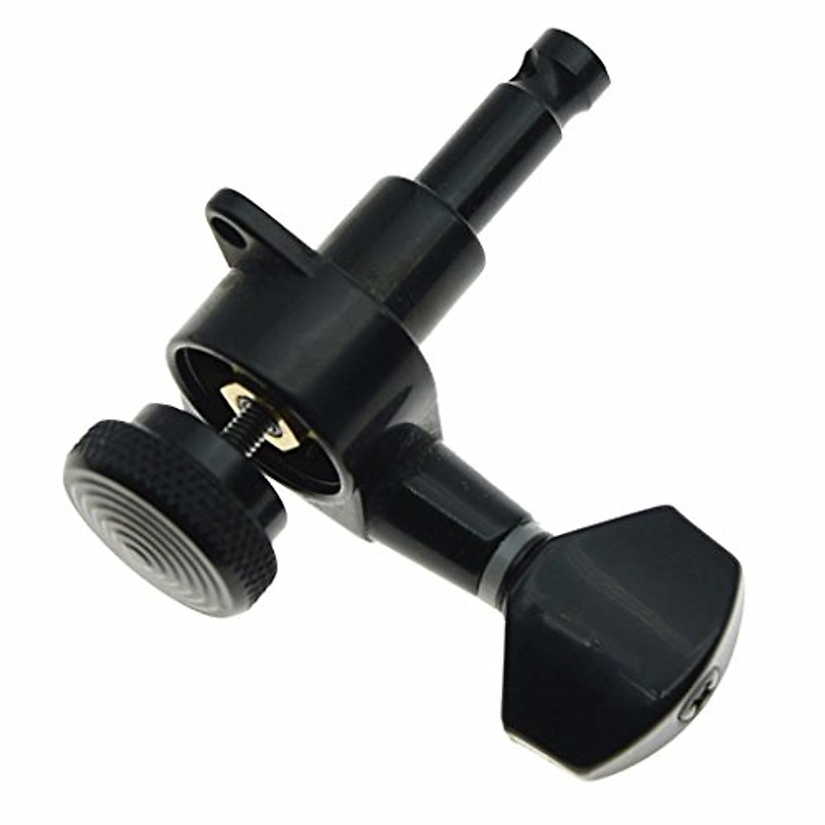 Dopro Black Locking Guitar Tuners Left Handed 6 Inline Tuning Keys Machine Heads Korea Made