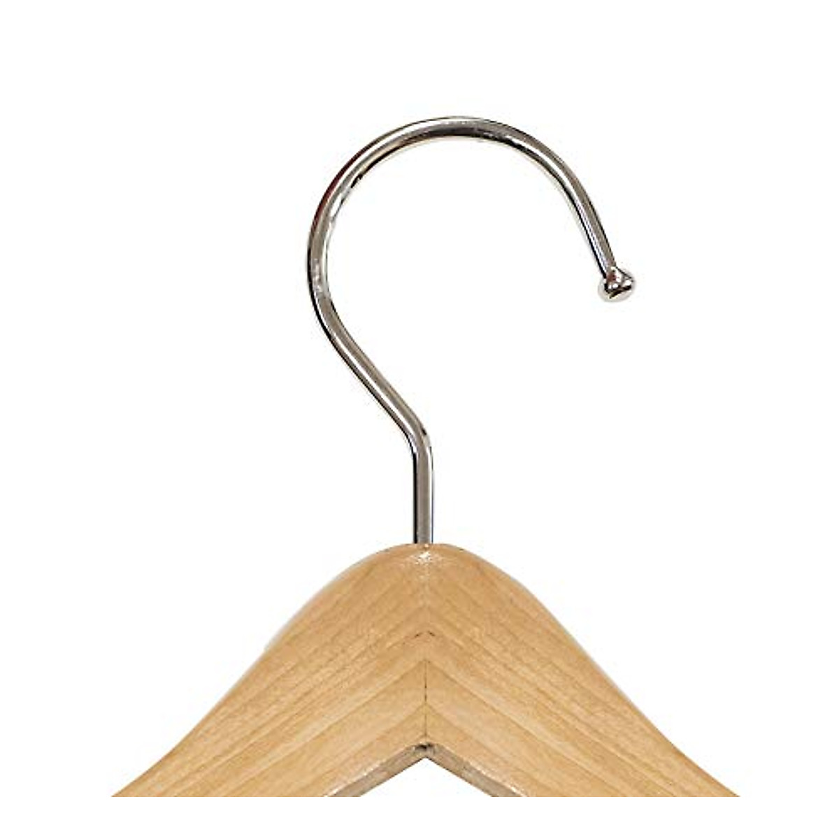 NAHANCO MINI612 6" Mini Wooden Hangers for Dolls Clothes, Pet Apparel or Accessories, Natural (Pack of 12)