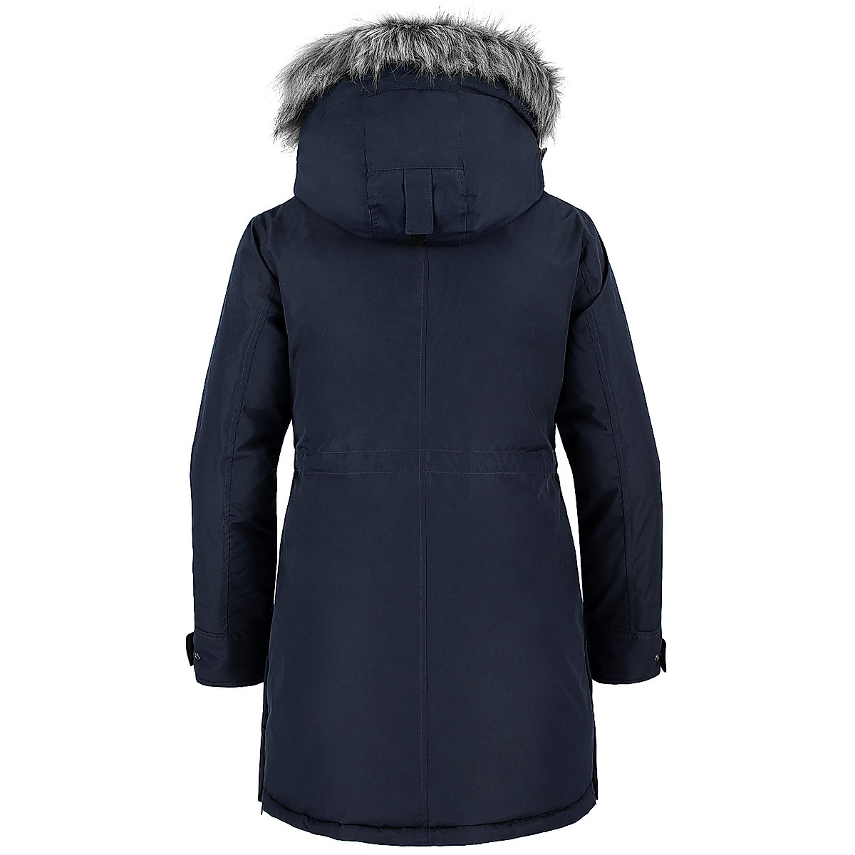 wantdo Women's Winter Hooded Thick Puffer Coat Insulated Long Parka Navy S