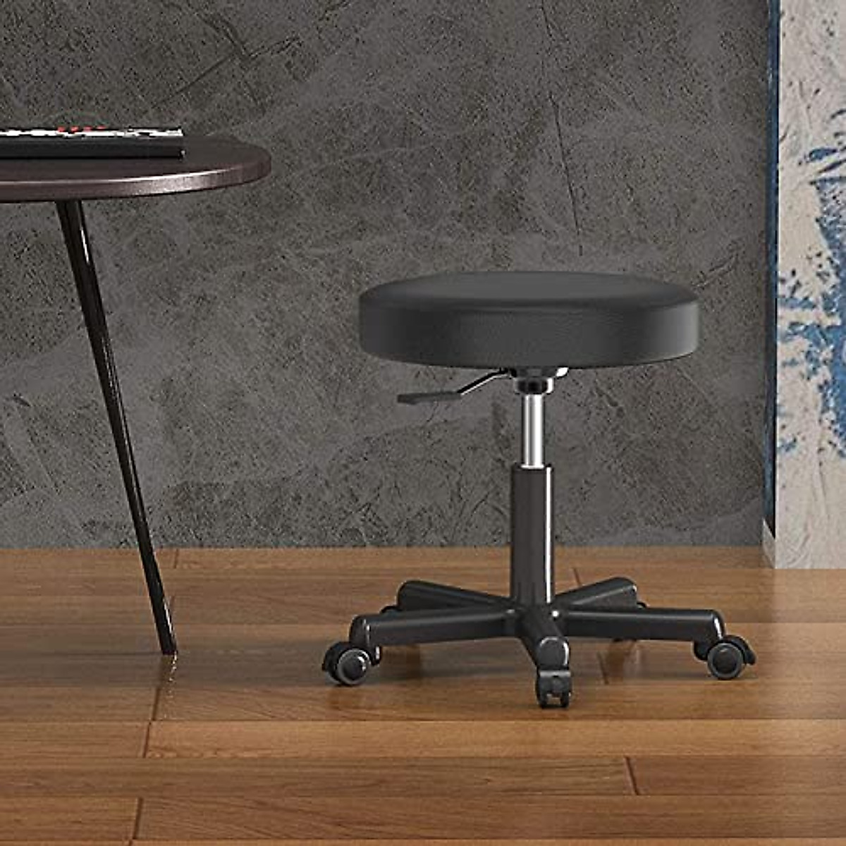 Gcxgz Rolling Swivel Stool Saddle Stool On Wheels, Massage Beauty Saddle Chair Adjustable Swivel Salon Stool for Manicure Tattoo Spa Salon for Kitchen,Salon,Bar,Office,Massage