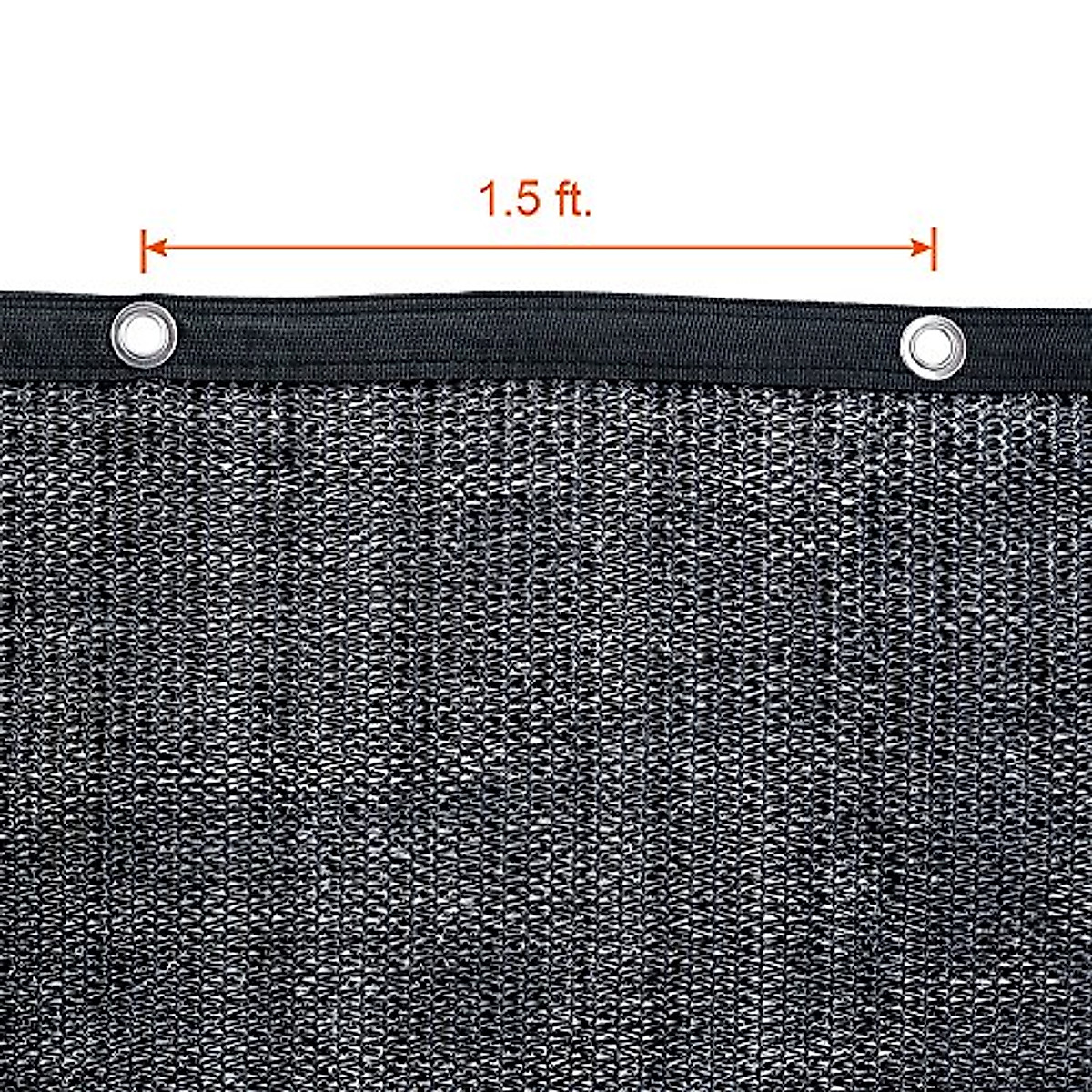 Agfabric 70% 6X 12ft Sunblock Shade Cloth with Grommets for Garden Patio, Black