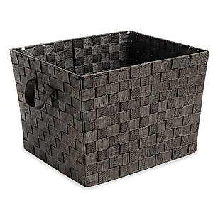 Whitmor Woven Strap Storage Tote Basket - Espresso
