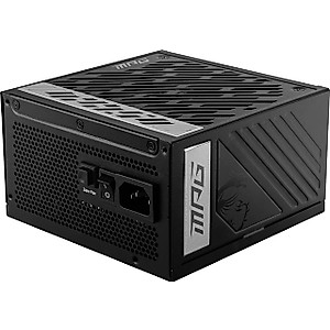 MSI MPG A1000G Gaming Power Supply - 80 Plus Gold Certified 1000W - 0% RPM Mode - Fully Modular - 100% Japanese 105°C Capacitors - Compact Size - ATX PSU
