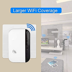 Range Extender Up to 300M /Relay Mode Mini Access Point Reapter Booster Internet Amplifier 2.4GHz-2.4835GHz Fast Data with WPS Encryption(US Plug)