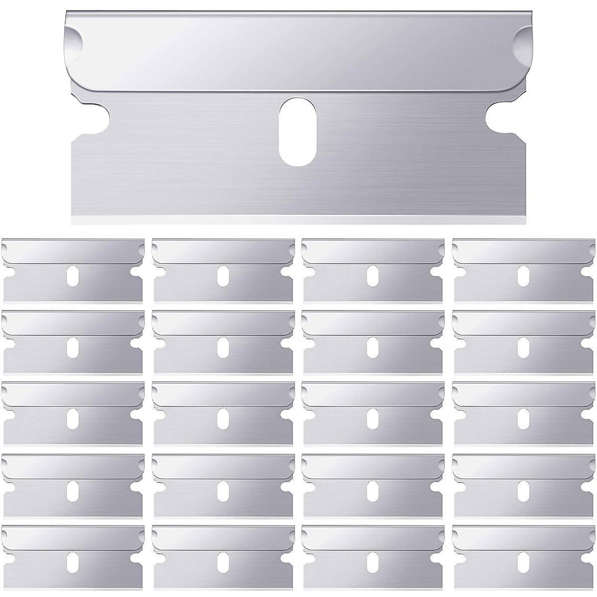 20 Pieces Single Edge Cutter Blade Industrial Razor Blades for Scraper, Safety Straight Edge Razors, Box Carton Cutter Replacement Blades, Glass and Paint Scraper Razor Blades