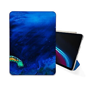 Cute Ocean Turtle Painted case Compatible with iPad Mini Air Pro 7.9 8.3 9.7 10.2 10.9 11 12.9 inch Pattern Cover New 2022 2021 Trifold Stand 3 4 5 6 7 8 9 Generation 91 (12.9 Pro 3/4/5 gen)