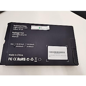 HAMLITE TV LED Backlight, 8.2Ft Led Light for TV 32-60 Inch Monitor Backlight, HDTV Wall Mount Stand Work Space Gaming Room Decor, LED Bias Ambient Mood Lighting Kit