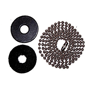 Round US Marshal Belt Clip Badge Holder Chain (2-1/4 inch recessed Cutout, Cutout PF281) Black Leather