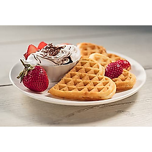 Heart Waffle Maker - Makes 5 Heart-Shaped Waffles - Non-Stick Baker for Easy Cleanup, Electric Waffler Griddle Iron w Adjustable Browning Control- Special Breakfast for Loved Ones or Mothers Day Gift