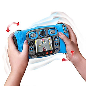 VTech Kidizoom Duo 5.0 Deluxe Digital Selfie Camera with MP3 Player and Headphones, Blue