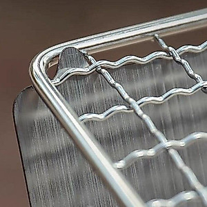 EROUGE Portable Mini Camping Grill,Folding Outdoor Campfire Grill Cooking for Picnics Fire Pit Feeds 2 People and fits in Your Backpack. Designed for Hiking,Tailgating