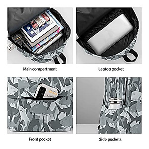 Shark Backpack Adjustable Strap Shoulder Bag Laptop Backpack Casual Daypack For Travel Work 16 Inches