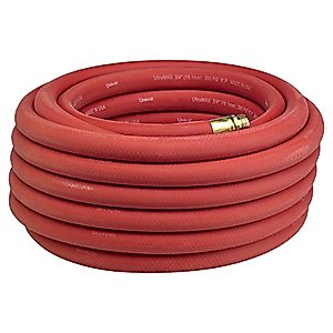 Underhill UltraMax Commercial Garden Water Hose 25 ft, Heavy-Duty, Rubber, Flexible, Kink Free, Industrial, 800 psi, H10-025R, 1" x 25', Red