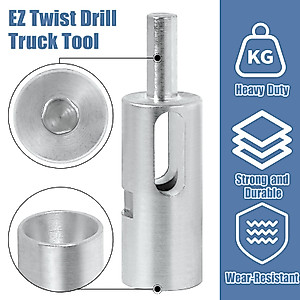 EZ Twist Ties 9 Gauge Drill Chuck Tool for Chain Link Fence,Easy Twist Fence Ties Tool for Chain Link Wire Fence,9 Gauge Wire Twist Tool Drill Chuck Wire Twister Fence,Fit 3/8” Chuck Power Drill