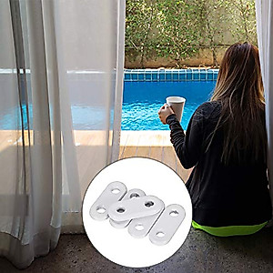 Jetec 20 Pieces Curtain Weights Curtain Iron Weights White Bedroom Window Curtain Pendant Iron Weights for Home Curtains Tablecloth Flags