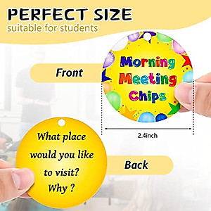 80 Pcs Morning Meeting Chips for Elementary Student Response Cards Social Skill Cards Set Kindergarten Classroom Supplies Teacher Supplies for Classroom Elementary (Blue, Purple, Dark Pink, Yellow)