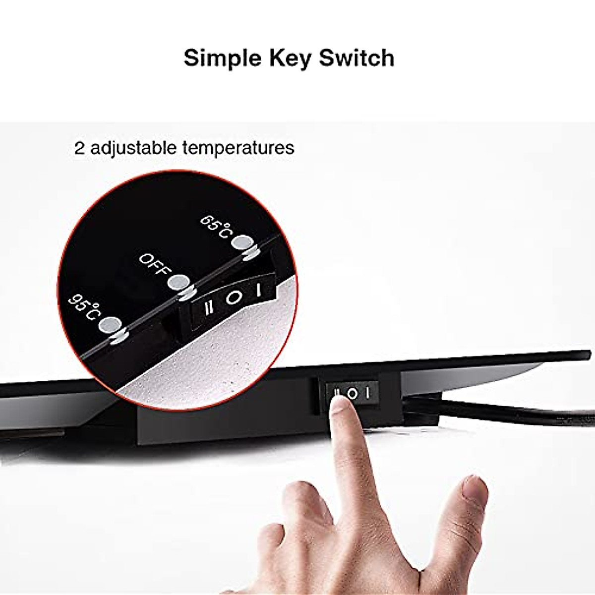 Food and Plate Warming Tray, Warming Tray Hot Plate Chafing Dish Electric Food Warmer for Buffet Party Kitchen Serving Dining Room Restaurant with 2 Adjustable Temperature Control