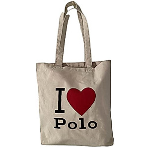 I (HEART) POLO CANVAS TOTE BAG NATURAL