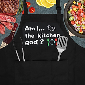 boshiho Aprons for Men Women With Pockets, Grilling BBQ Chef ApronsThanksgiving,Christmas,Birthday Cooking Gifts for Dad, Husband,Brother, Boyfriend,Mom