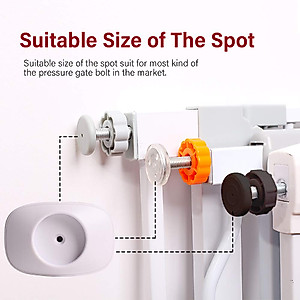 EUDEMON Safety Baby Gate Wall Protector Wall Saver for Pressure Mounted Gate Protect Walls/Baseboard/Stairs/Door Frame/Doorways Work on Pet & Dog Gates Easy to Install (White, 4 Pack)