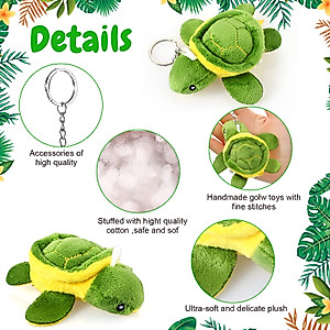 12 Pieces Plush Stuffed Ocean Animals, Mini Soft Stuffed Sea Animals Bulk Sea Creatures Toys for Kids(Small Turtle Style,3.2 Inch)