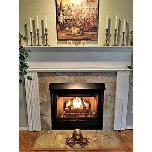 Americangaslogs Black Adjustable Fireplace Hood for 28 to 48" Harmony Burners Fireplace Hood Heat Shield