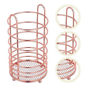 Hemoton Kitchen utensil crock Utensil Bucket Stainless Steel Utensil Cutlery Holder Utensil Storage Organizer Kitchen Countertop for Dinner spatula holder Table cooking utensil holder