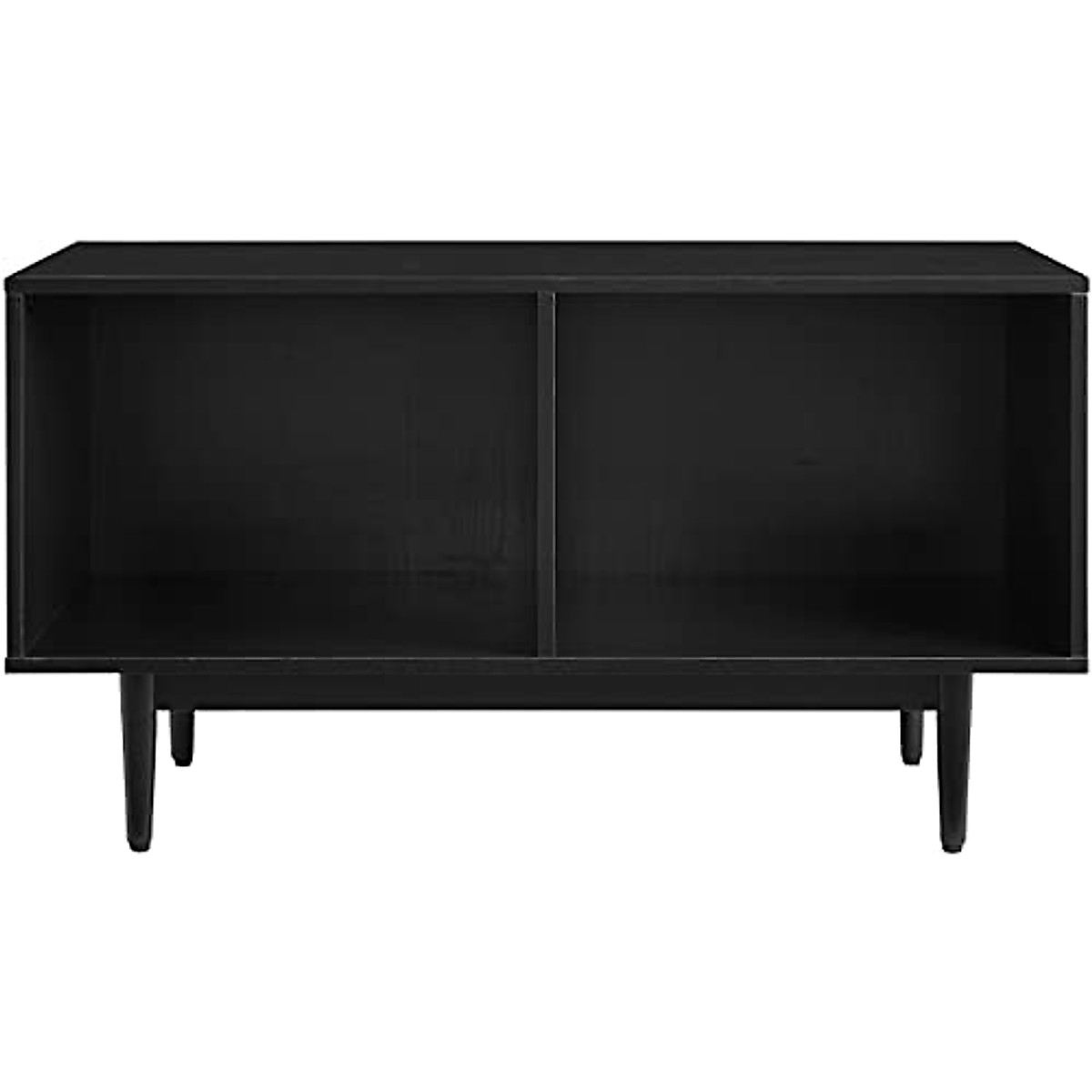 Crosley Furniture Liam Medium Vinyl Record Storage TV Stand and Entertainment Center, Media Console, Black