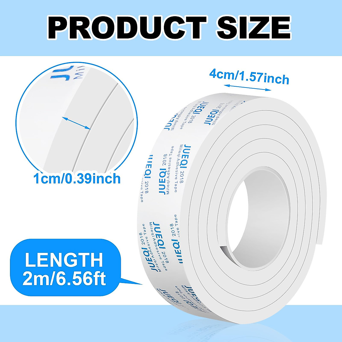 Pangda 3 Rolls Headboard Stoppers for Bed Frame Furniture Bed Stoppers Self Headboard Wall Adhesive Protector Tool Adjustable Anti Shake Pad Soundproof Banging, White