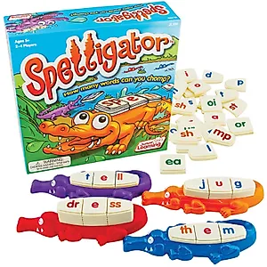 Junior Learning Spelligator Word Building Game, Ages 5-9, Phonemic Awareness, 75 Letter Tiles