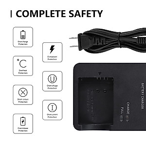 NB-13L CB-2LH Battery Charger for Canon: Compatible with CB-2LHT G1X G1 X Mark III G5X G5X Mark II G7X G7X Mark II III G9X G9X Mark II SX620 SX720 SX730 SX740 HS Digital Camera