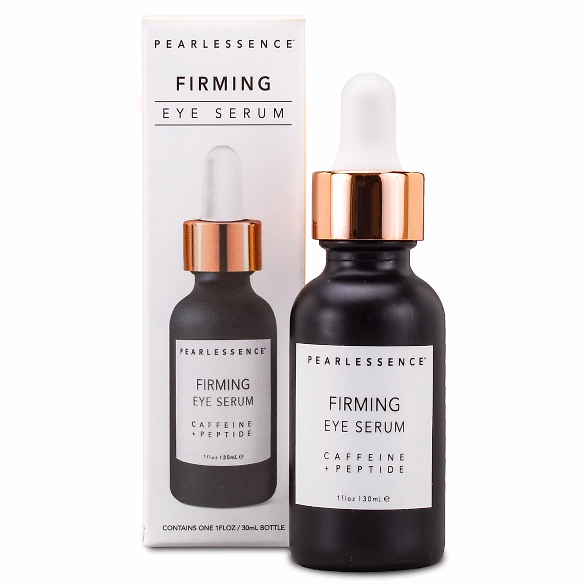 Pearlessence Firming Eye Serum with Caffeine + Peptide – Rejuvenates Puffy Eyes & Reduces Under Eye Bags | Made in USA & Cruelty Free (1oz)